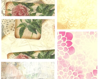 Printable Collage Fodder - Set of 12 - Art Junk Journal Ephemera Craft ...