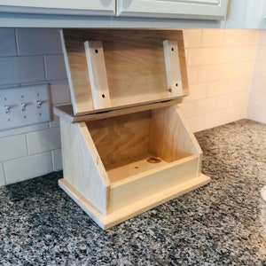 Farmhouse Box, Farmhouse Storage Box, Rustic Wood Box, Bread Box ...