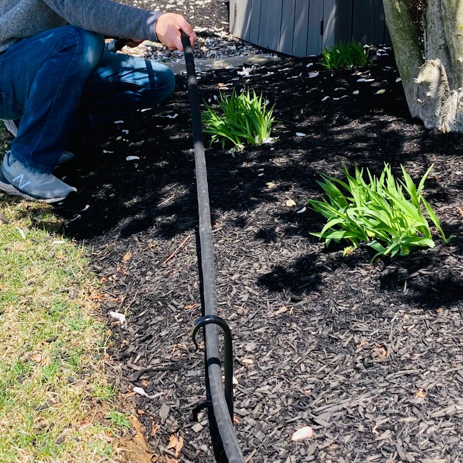 Hose Guide | Hand Forged Wrought Iron Stakes - Single or Set of 4 ...