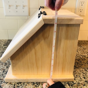 Farmhouse Box, Farmhouse Storage Box, Rustic Wood Box, Bread Box ...