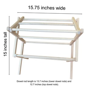 Small Drying Rack Counter Top Table, Tea Towel Wood Laundry Rack ...