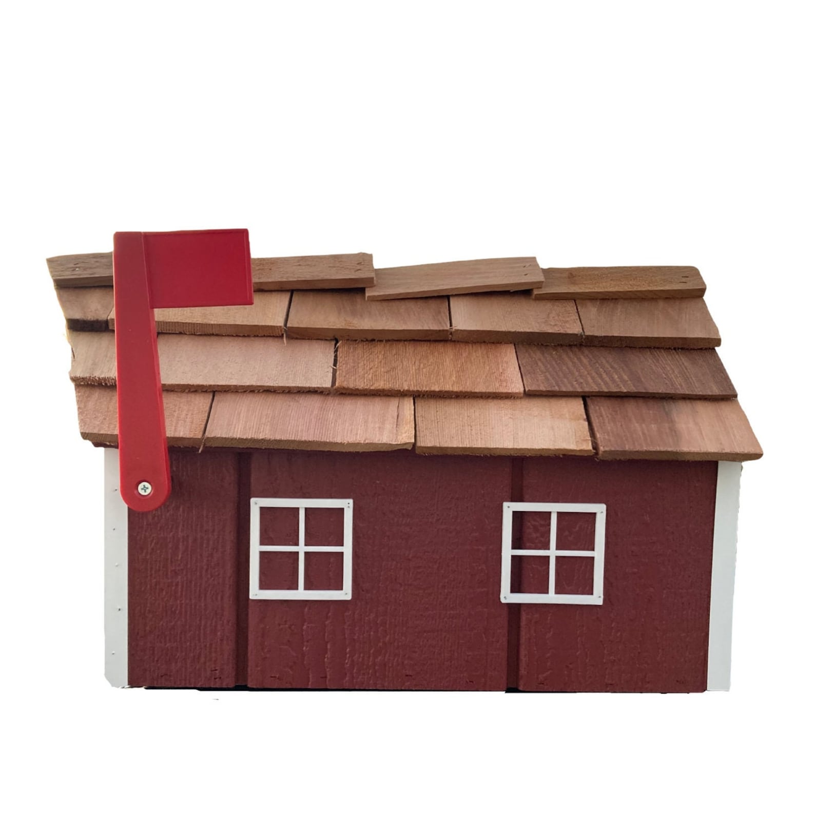 Rustic Wood Mailbox, Amish Barn Style Country Wooden House Mailbox ...