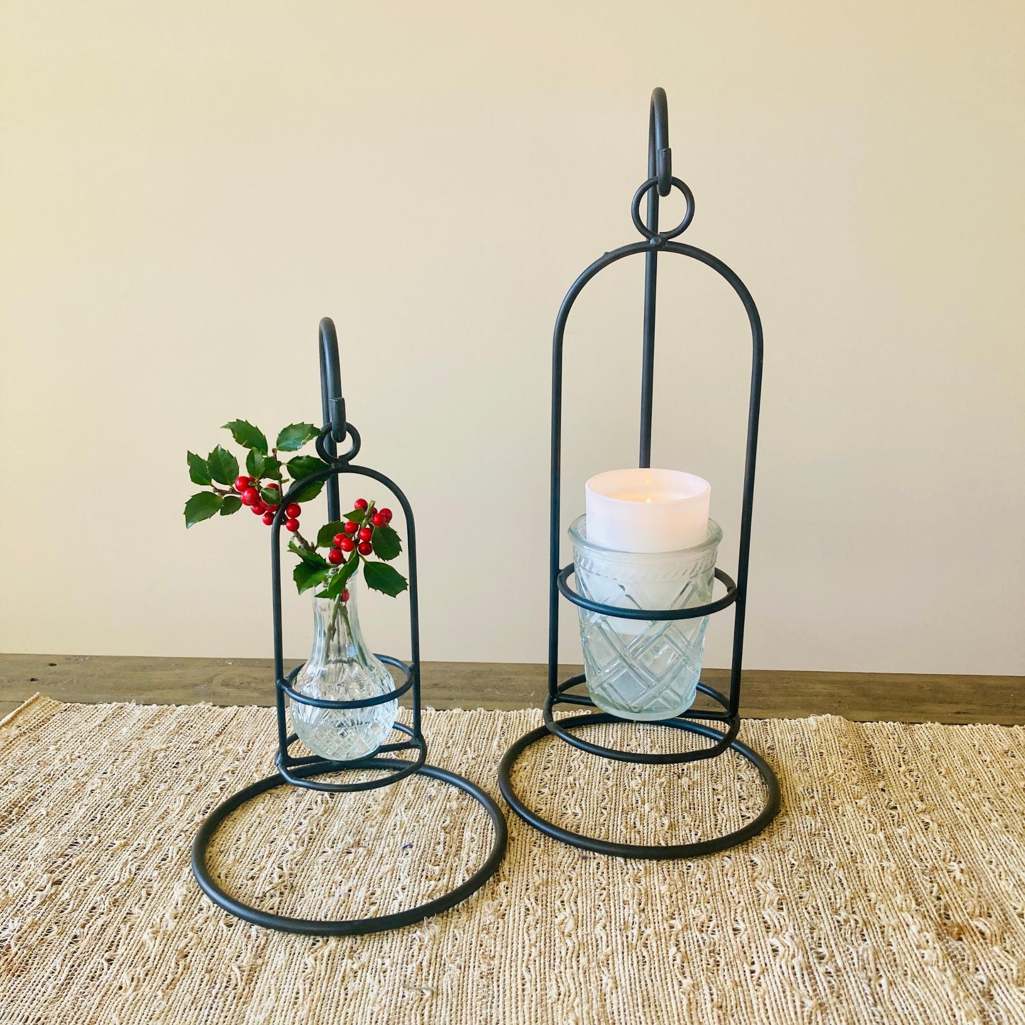 Rustic Wrought Iron Counter Hook Stand | Tabletop Hook Display for ...