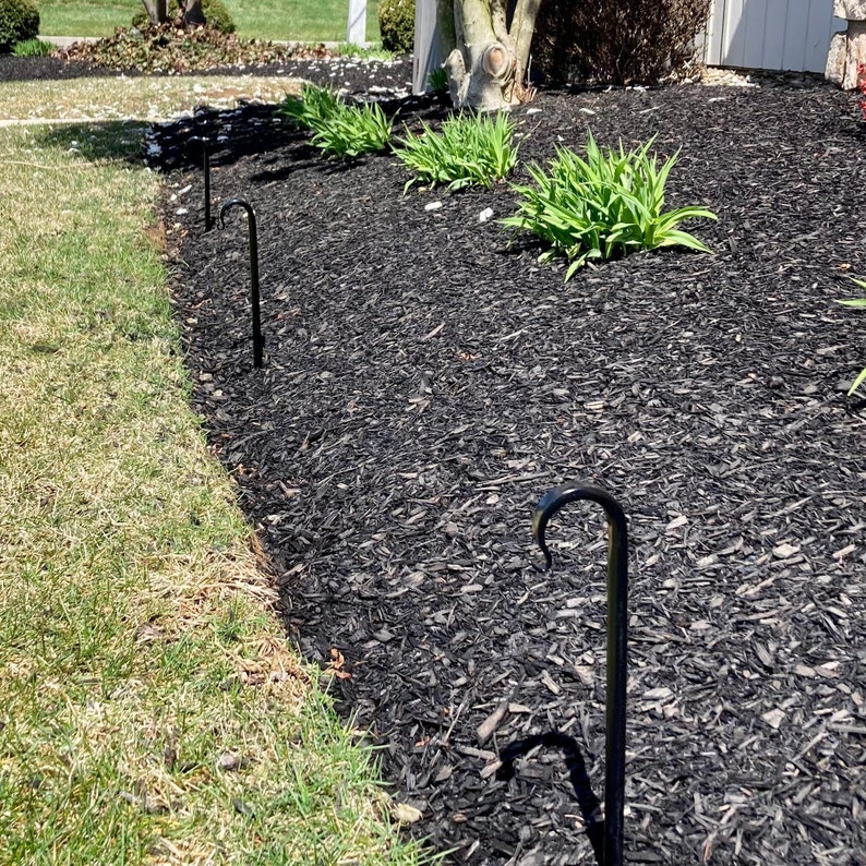 Hose Guide | Hand Forged Wrought Iron Stakes - Single or Set of 4 ...