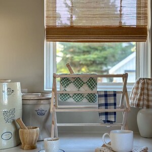 Small Drying Rack Counter Top Table, Tea Towel Wood Laundry Rack ...