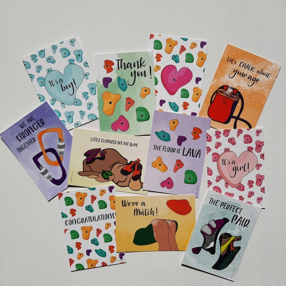 Pick & Mix Rock Climbing Cards rockclimbing Boudering | Etsy