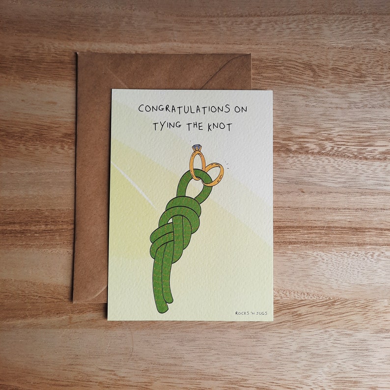 Congratulations on Tying the Knot - Rock Climbing Postcard, Love, Rock ...