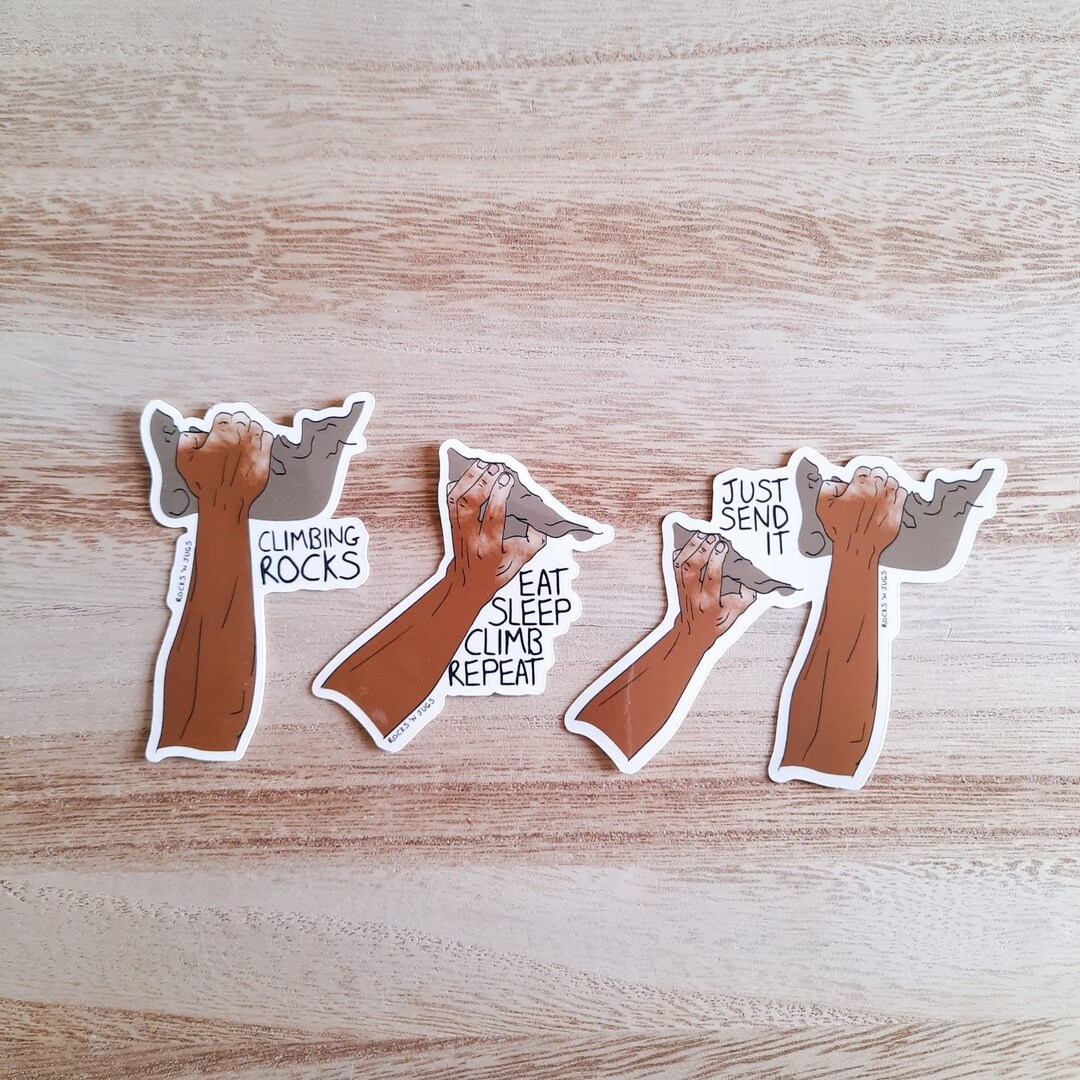 Vinyl Climbing Stickers Set || Eat, Sleep, Climb, Repeat / Just Send It ...
