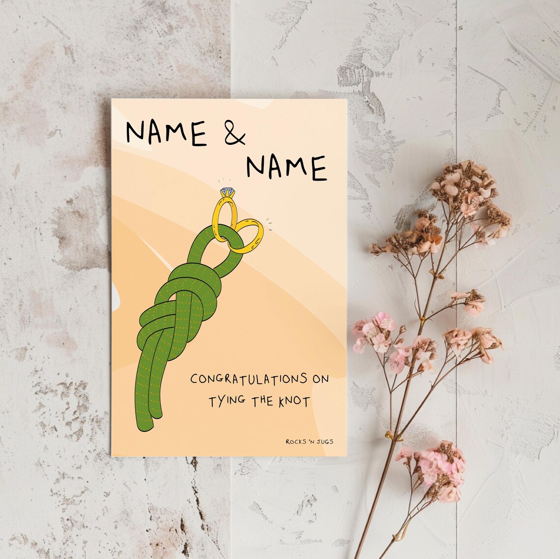 PERSONALIZED CARD - Congratulations on Tying the Knot - Rock Climbing ...