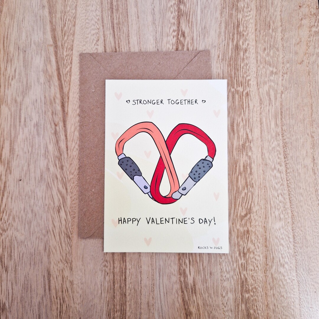 Happy Valentine's Day | Stronger Together | - Rock Climbing Postcard ...