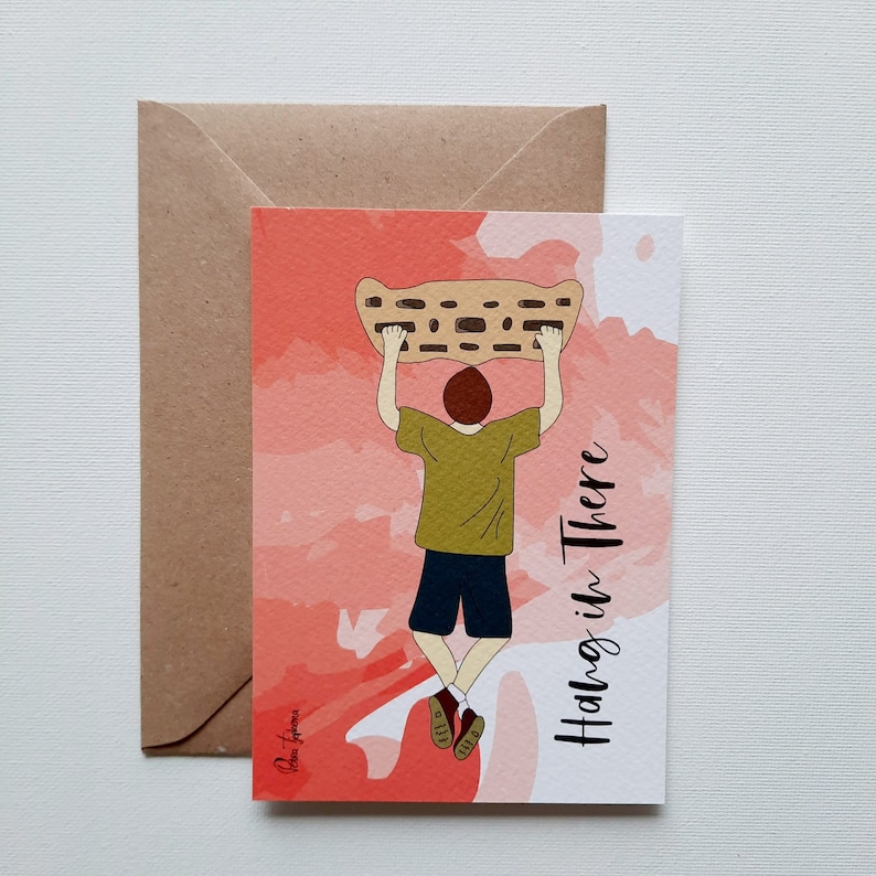 Bundle of 4 Rock Climbing Cards - Rockclimbers, Happy Birthday, Hang in ...