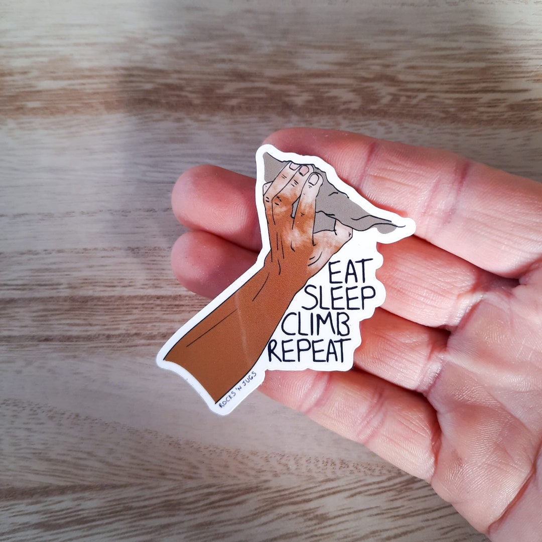 Climbing Sticker Vinyl || Eat Sleep Climb Repeat || Sticker Rock ...
