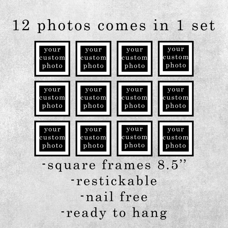 Personalised Family Photo Collage, Custom Framed Photos, Mix Tiles ...