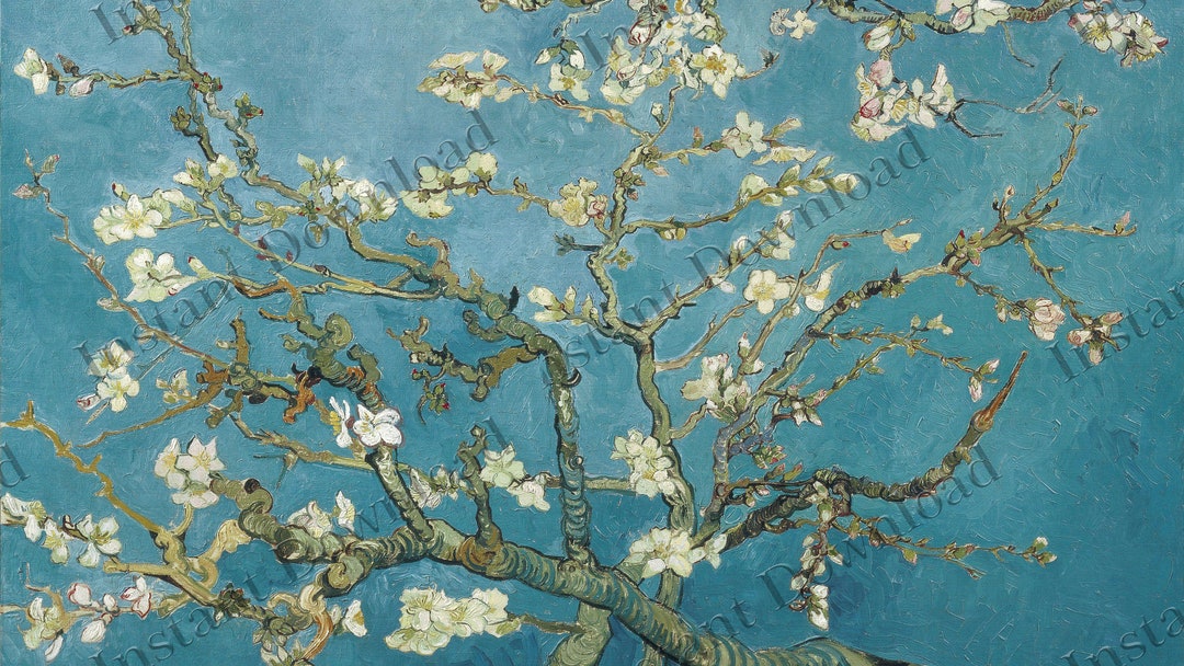 Vincent Van Gogh Almond Blossoms Printable Art, Landscape Print, Famous ...