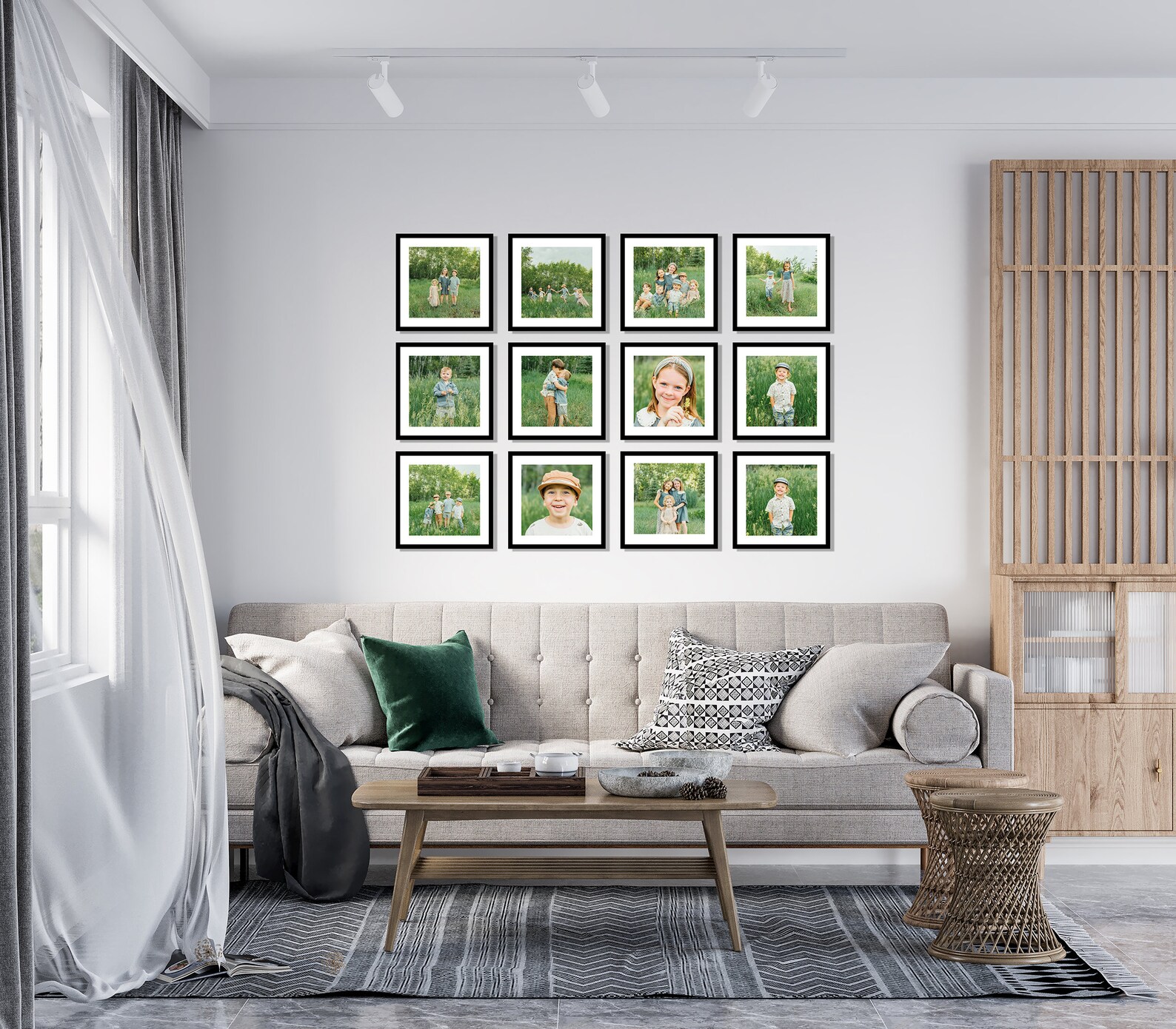 Personalised Family Photo Collage, Custom Framed Photos, Mix Tiles ...