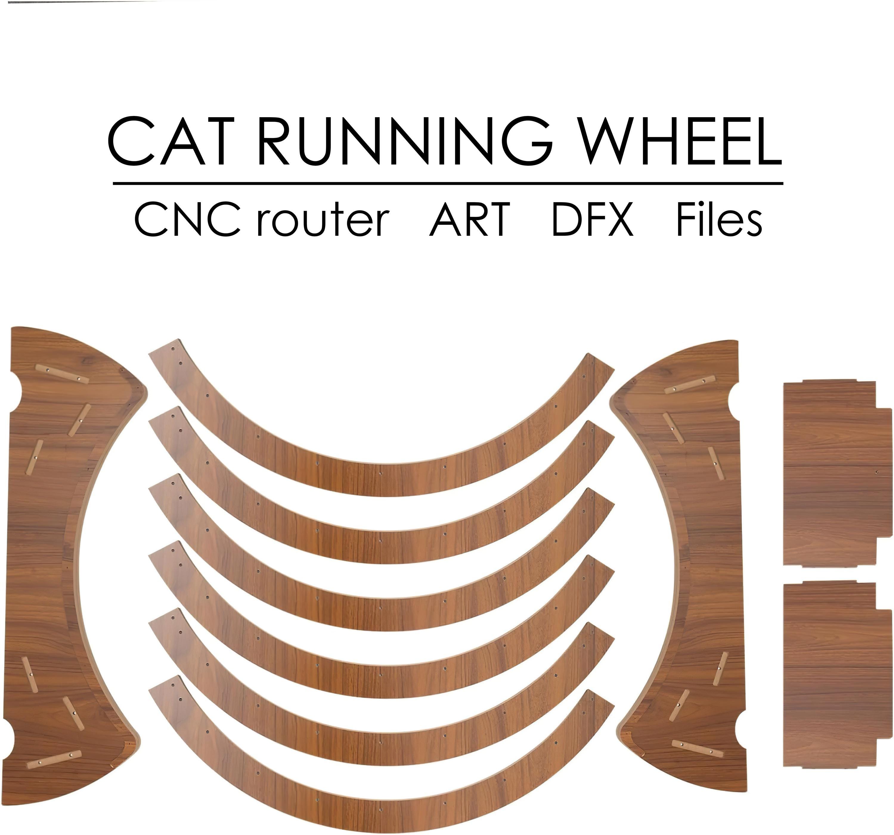 Cnc Router Cat Wheel | DIY Modern Cat Bed Plans | SVG & DXF Files for ...