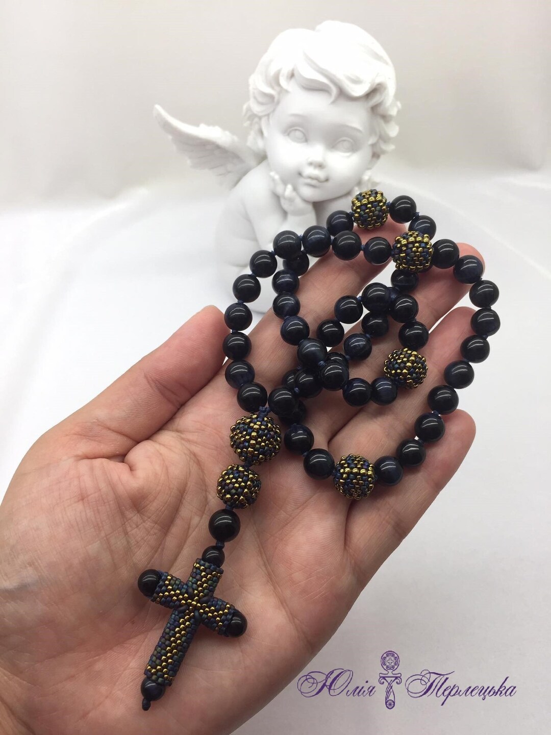 Rosary prayer Beads Made of Falconry, HAWK EYE Bible, Church, Holy ...