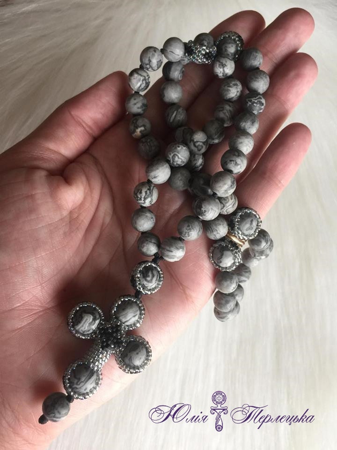 Rosary (prayer Beads) Made of Jasper. Bible, Church, Holy, Religious ...