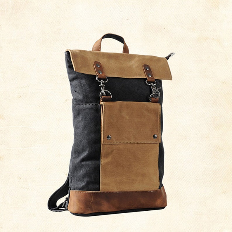 MacBook Backpack / Waxed Canvas Backpack / Birthday Gifts / Laptop ...