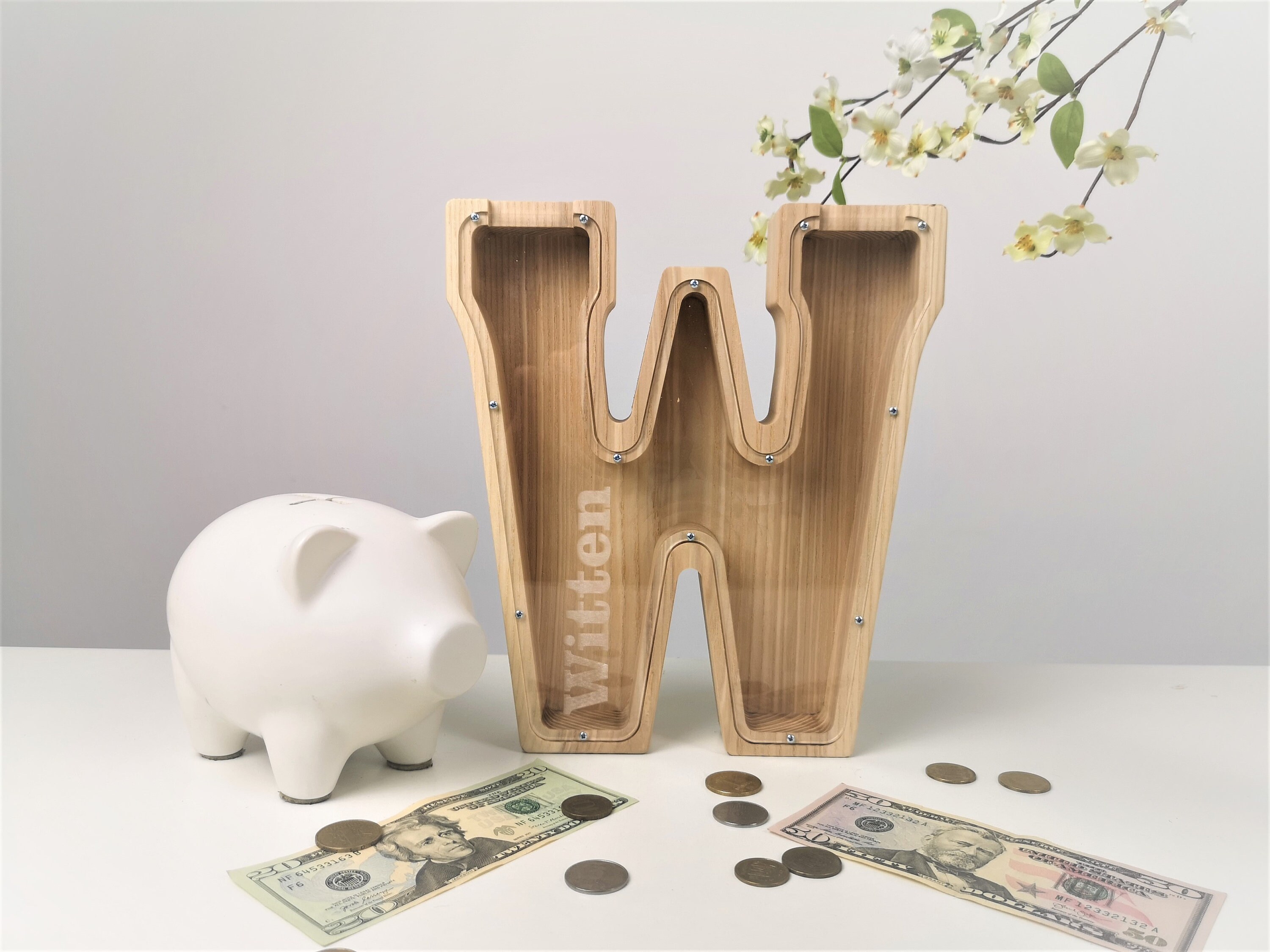 Personalized Money Box for Kids, Nursery Decor Newborn Gift ...