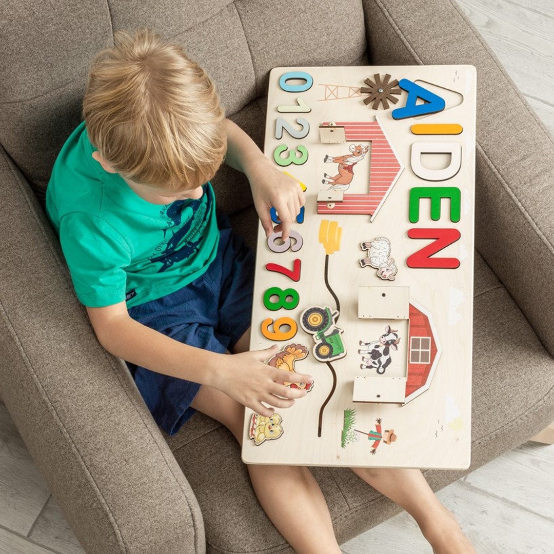 Wooden Baby Puzzle Nursery Decor Newborn Custom Name Puzzle - Etsy ...