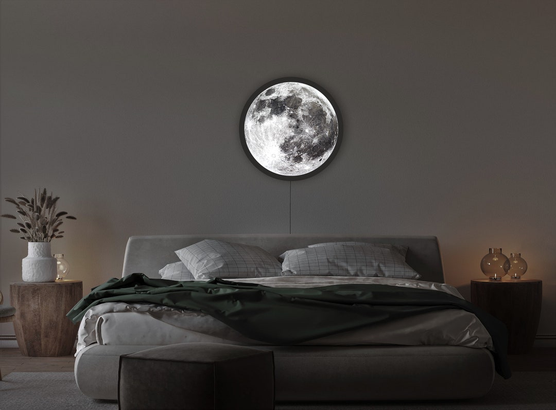 Moon Nightlight, Lunar Wall Lamp, Night Light in the Nursery, Night ...