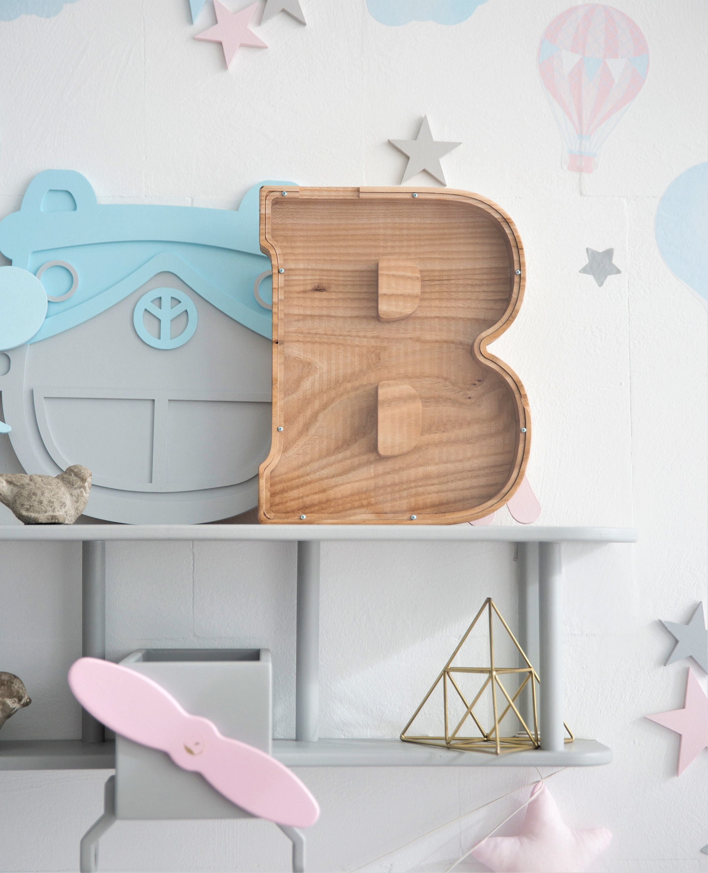 Personalized money box for kids Wooden coin bank for boys & | Etsy