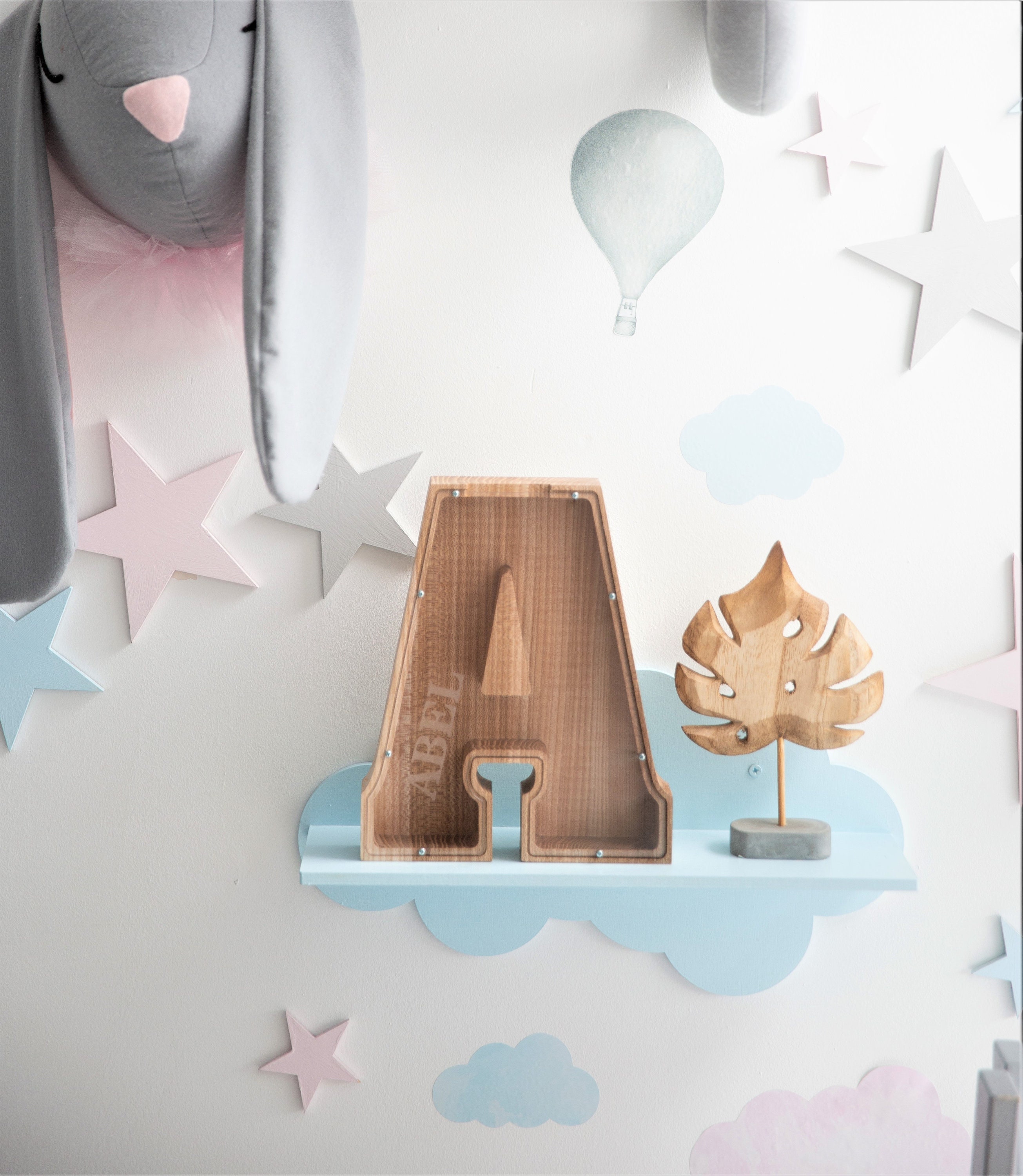 Personalized money box for kids Wooden coin bank for boys & | Etsy