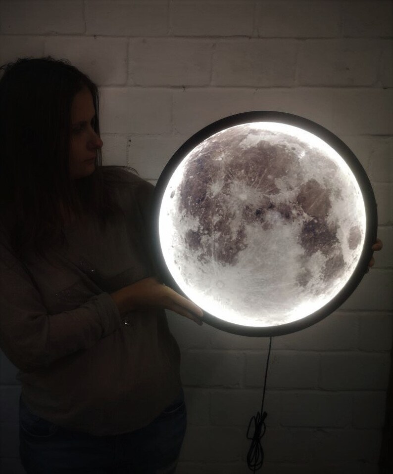 Lunar Wall Lamp, Your Own Full Moon at Home, Night Light Moon Wall ...