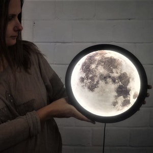 Lunar Wall Lamp, Your Own Full Moon at Home, Night Light Moon Wall ...