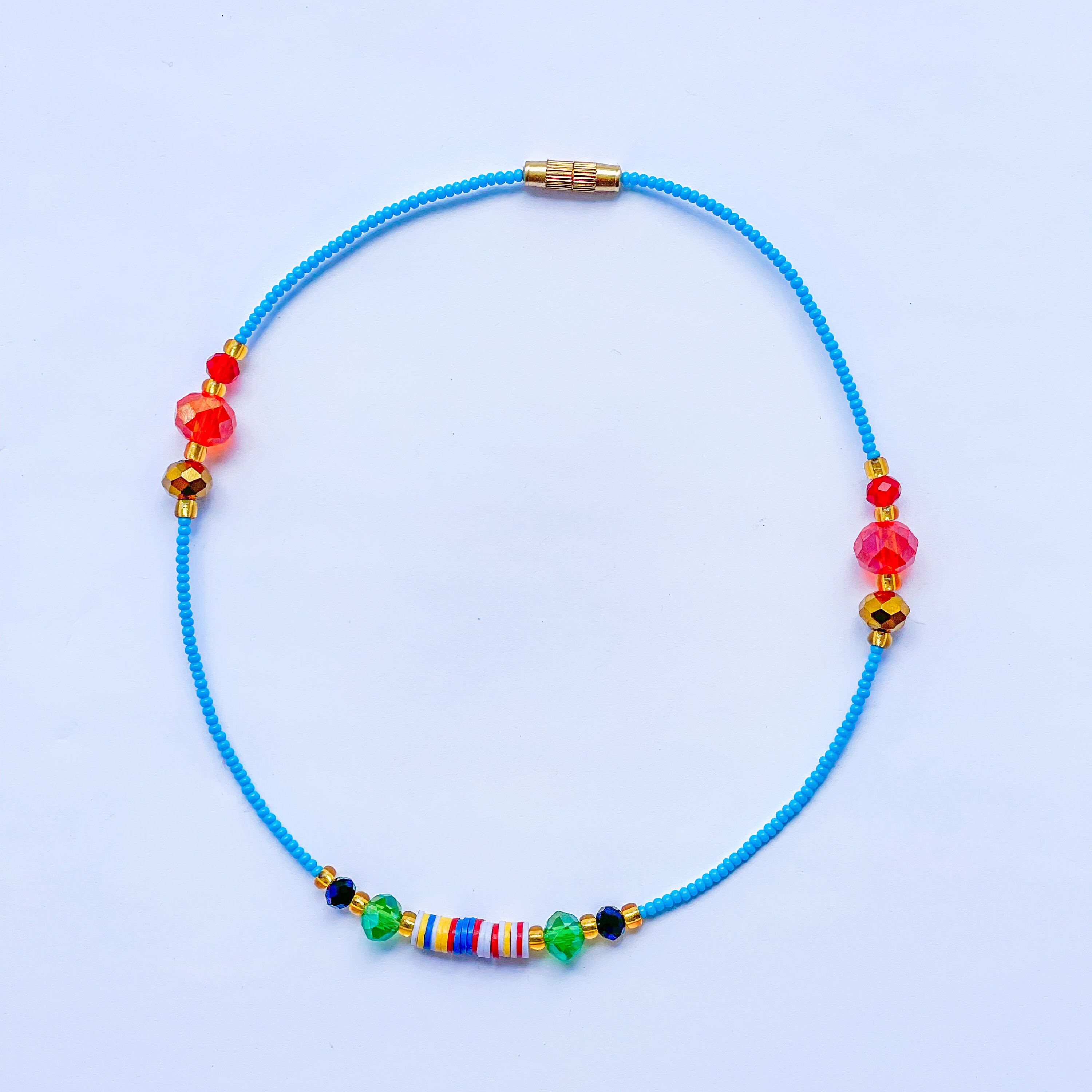 African Anklet Glass Beaded Anklet Seed Bead Anklet Black Anklet Blue Anklet Orange Anklet