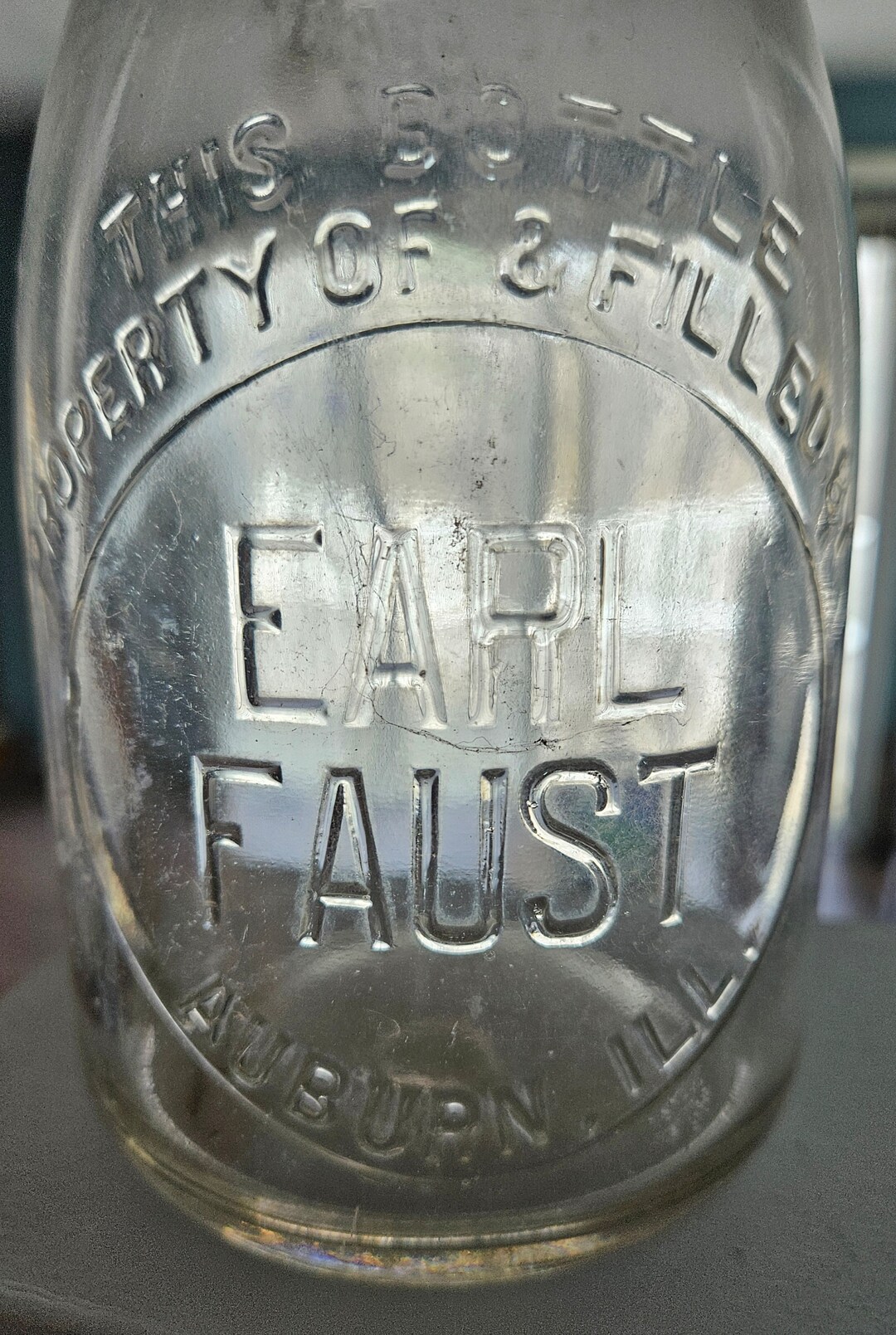 RARE Earl Faust Quart Milk Bottle - Etsy