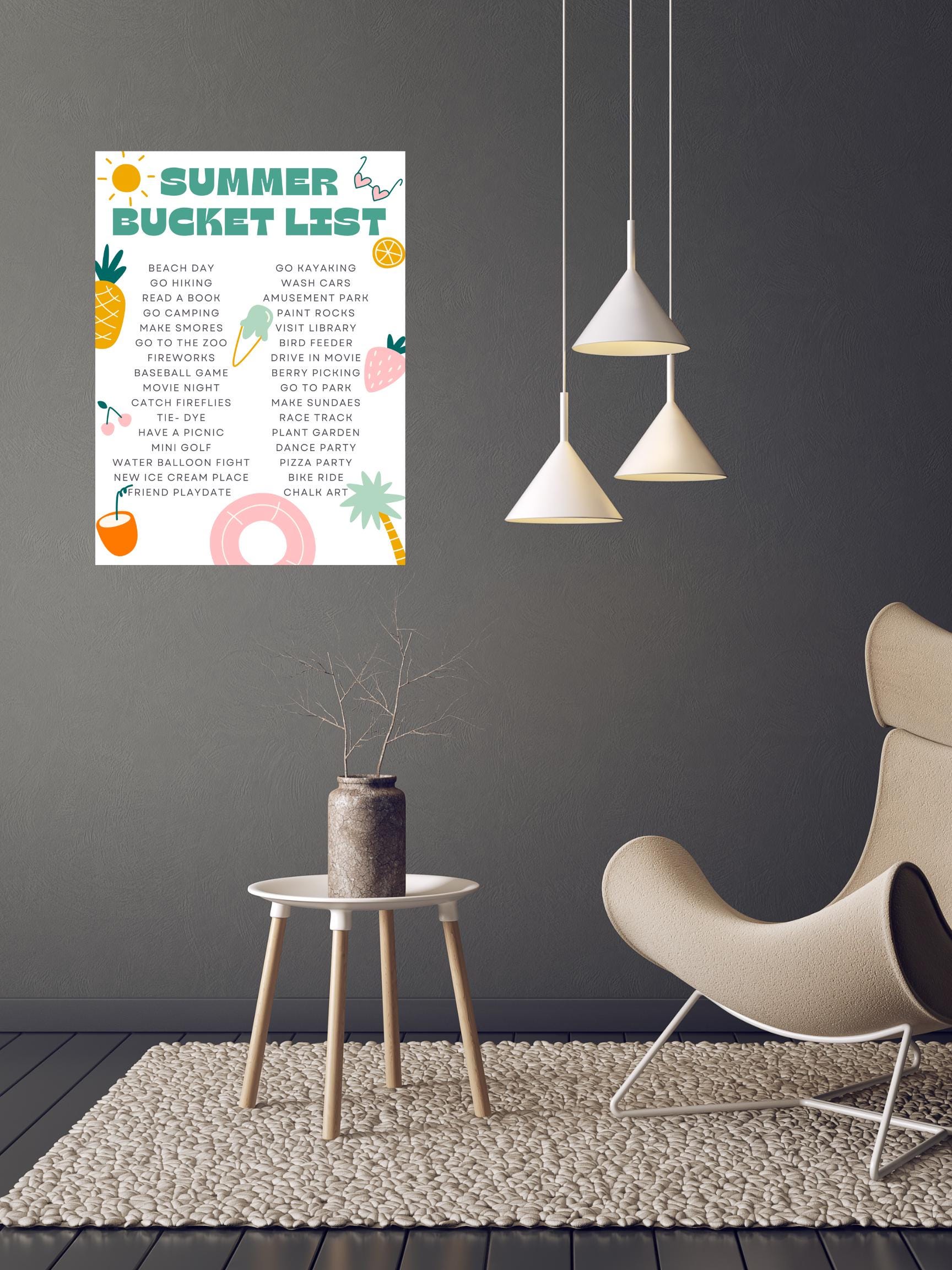 Digital Download- 2025 Summer Bucket List-words - Etsy