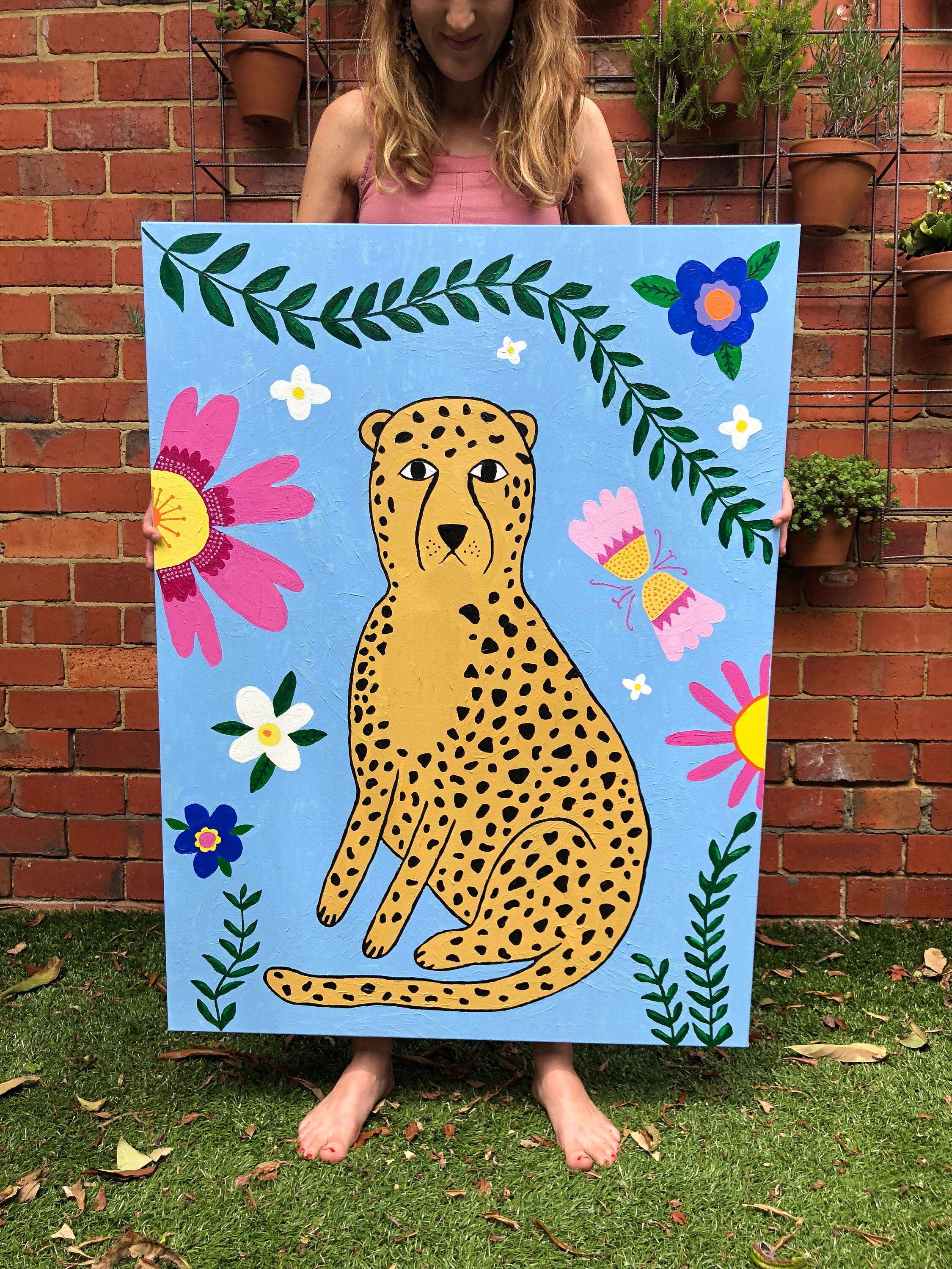 Cheeta Painting - Etsy