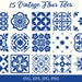Set of 15 Vintage Floor Tiles (svg, Eps, Jpg and Png) - Etsy