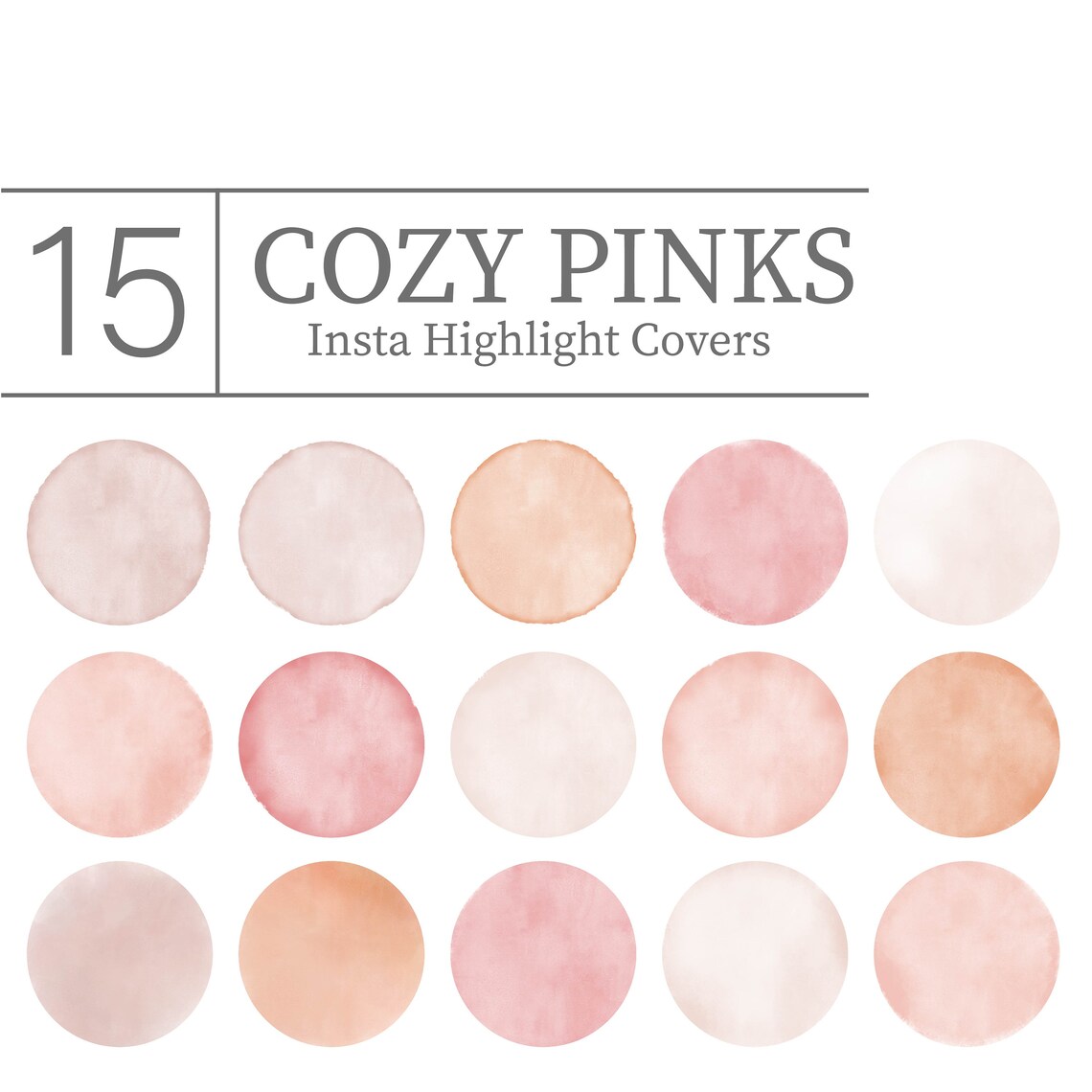 15 Watercolor PNG + JPG Insta Highlights, Insta Covers, Watercolor ...