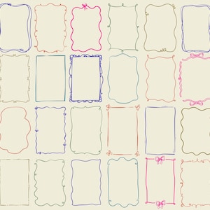 24 Whimsical Frames SVG, PNG , EPS, Ai - Whimsical Style Wedding, Menu ...