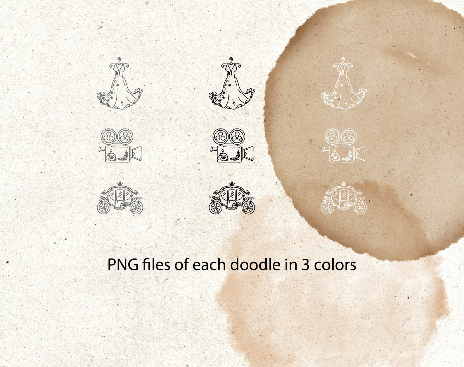 49 Wedding Doodle Collection - 49 Beautiful Svg, Png, Eps Wedding Icons ...
