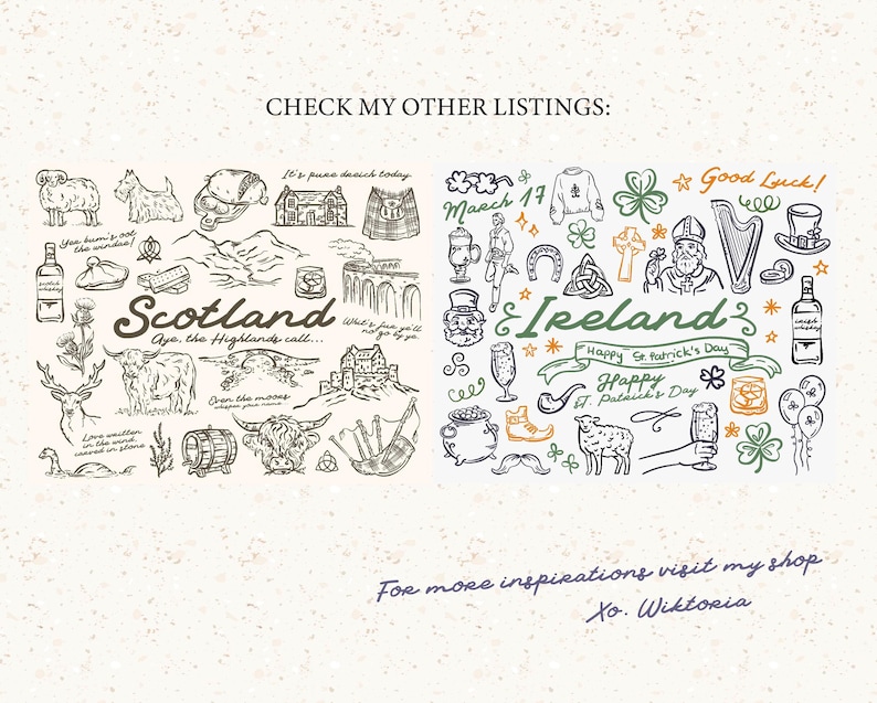 20 Svg and Eps Scotland Tavel Thin Line Style Icons - Etsy