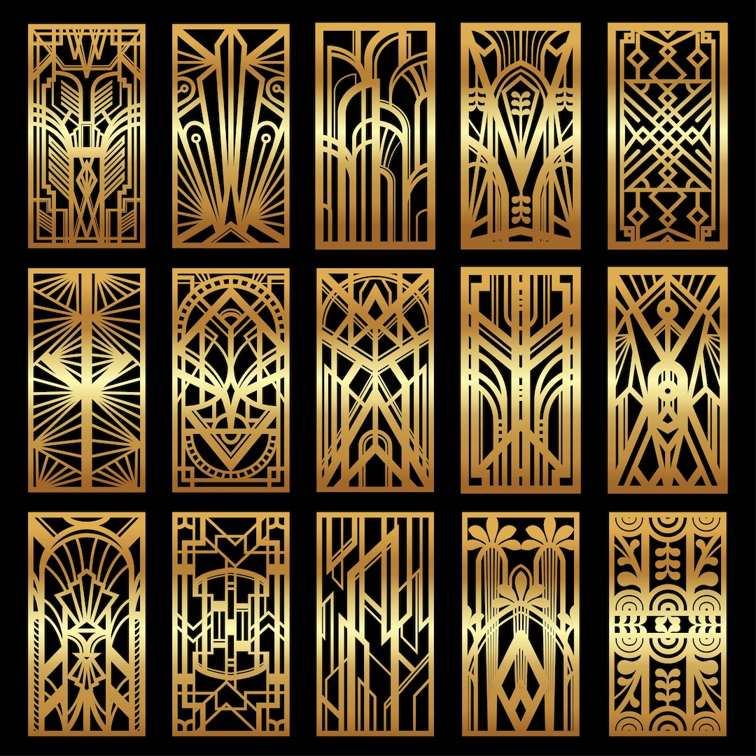 15 (gold & Black) SVG, PNG , EPS, Ai - Art Deco, Roaring 20's, Great ...