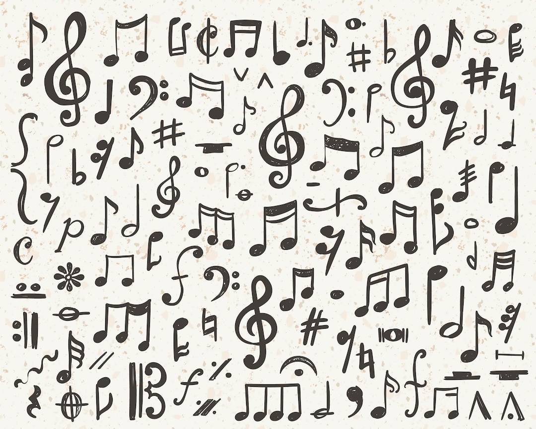 100+ Music Notes Hand-drawn, Whimsical SVG, PNG, Illustrations ...