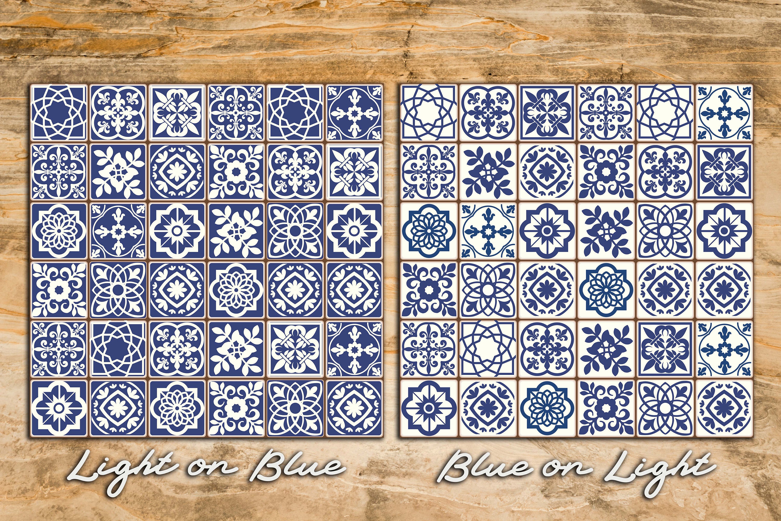 2 Vintage Style Tiles Patterns (svg, Eps and Jpg) - Etsy