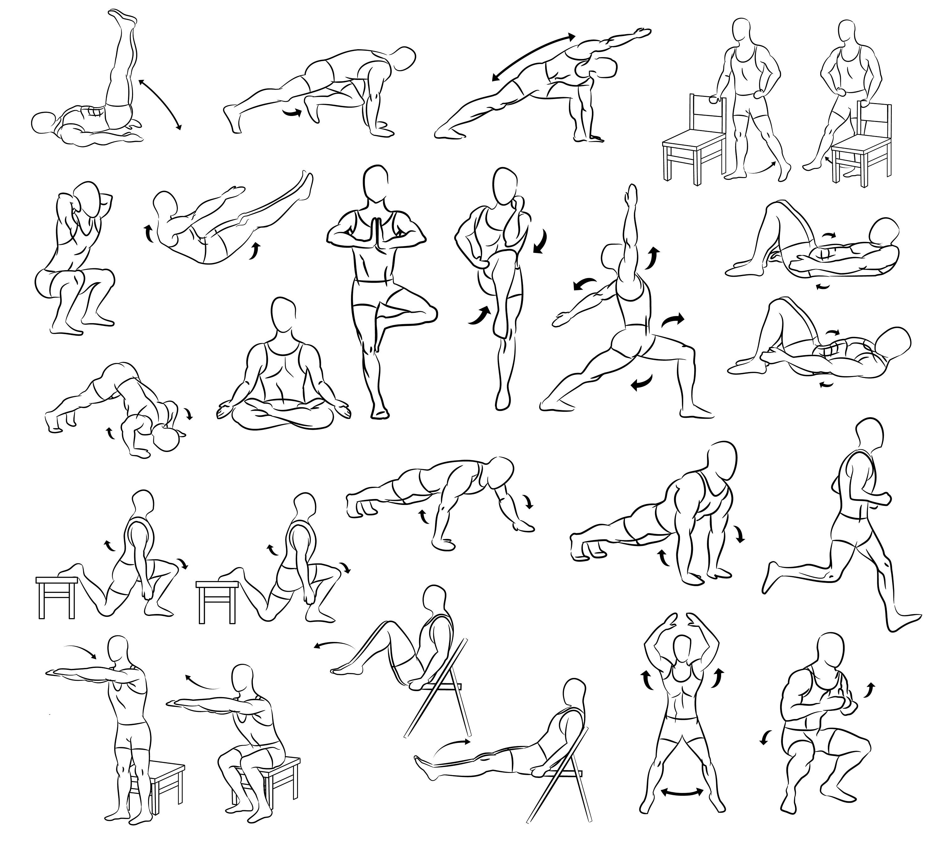 25 Fitness Illustrations, Clipart, Line Art, Svg, Eps, Png, Jpg, Ai ...