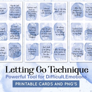 27 Printable Letting Go Technique Affirmation Cards, Inspired by David ...