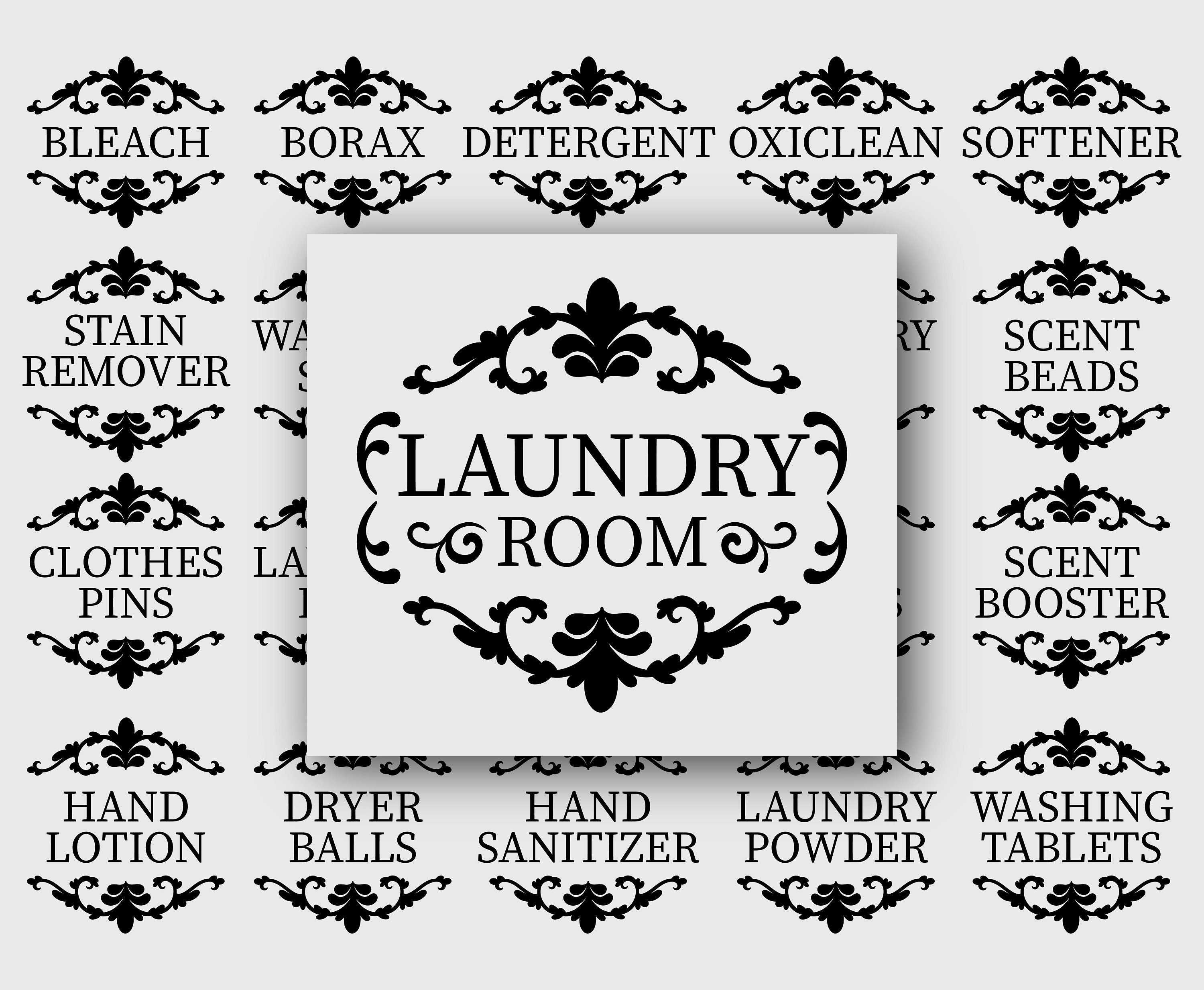 21 Printable Laundry Room Labels, Vintage Style - Digital Download ...