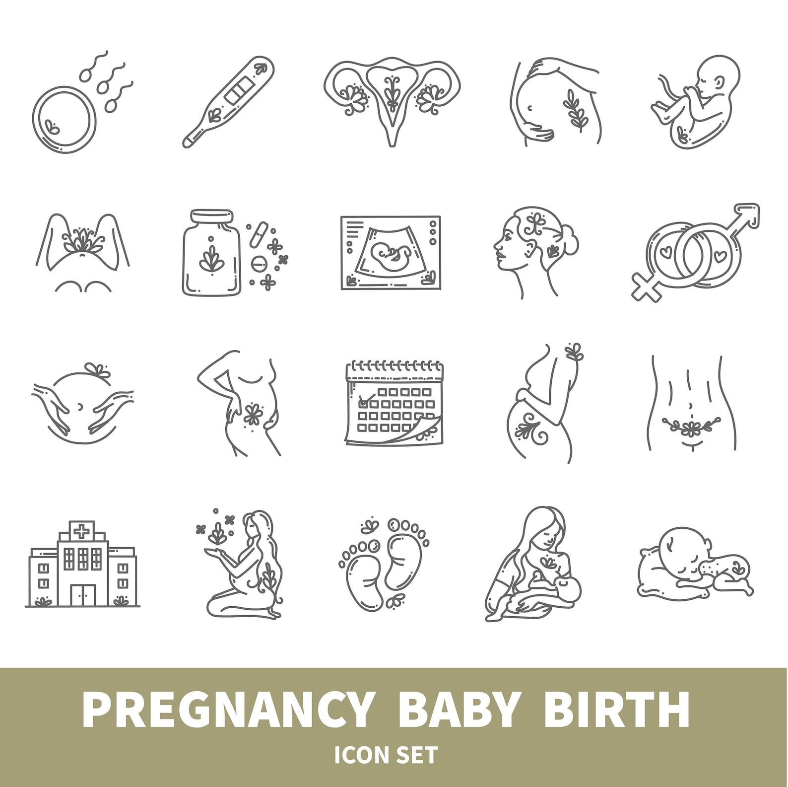 20 Baby Svg, Png, Eps , Ai Positive, Natural Pregnancy, Labor ...
