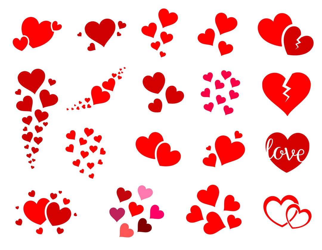 18 Commercial Use Heart Cliparts - Svg, Png, Eps - Etsy