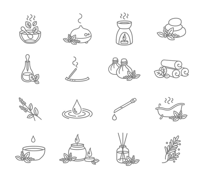 16 Svg, Png and Eps Aromatherapy Icons Collection - Etsy