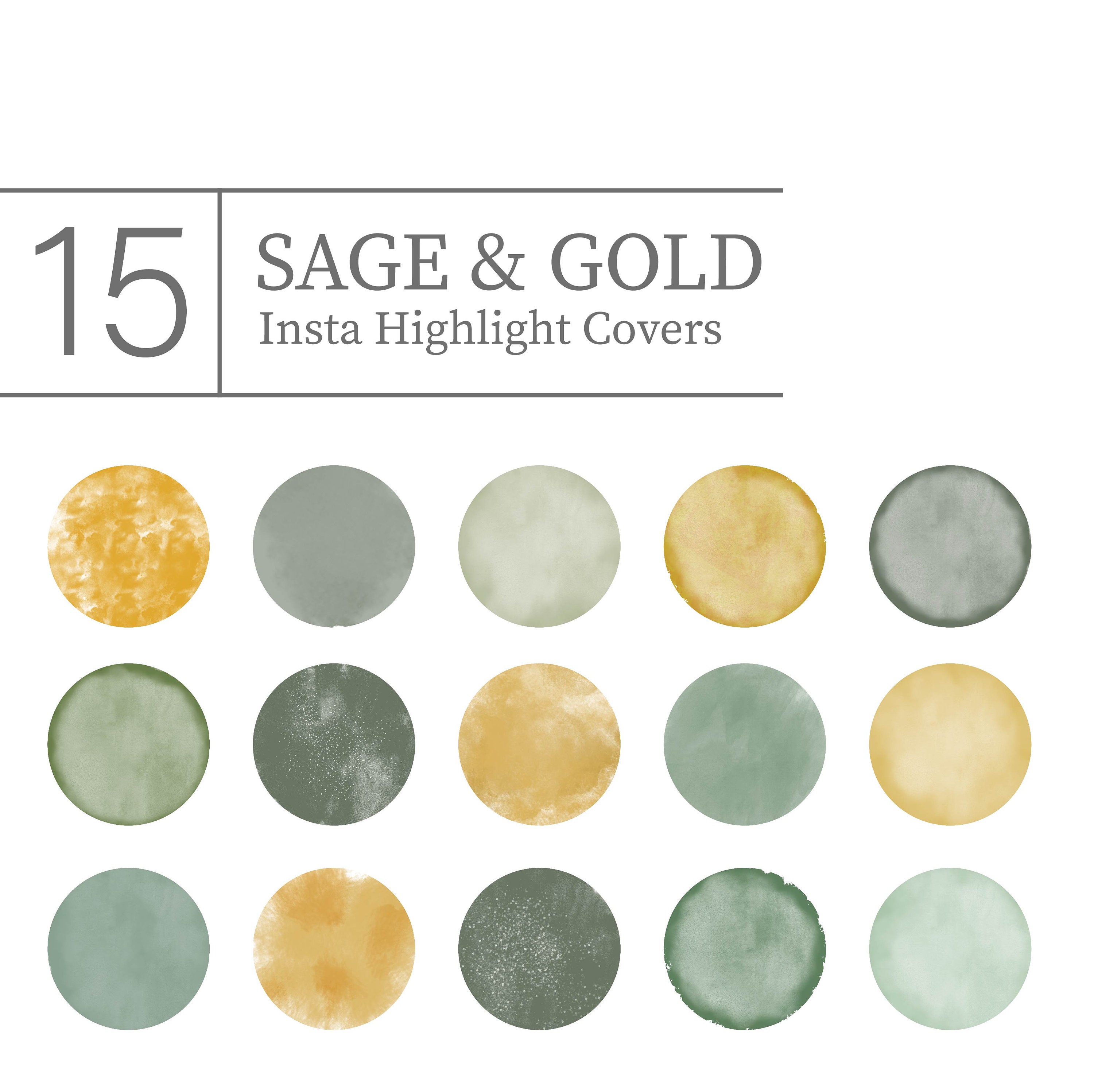 15 Watercolor PNG + JPG Insta Highlights, Insta Covers, Watercolor ...