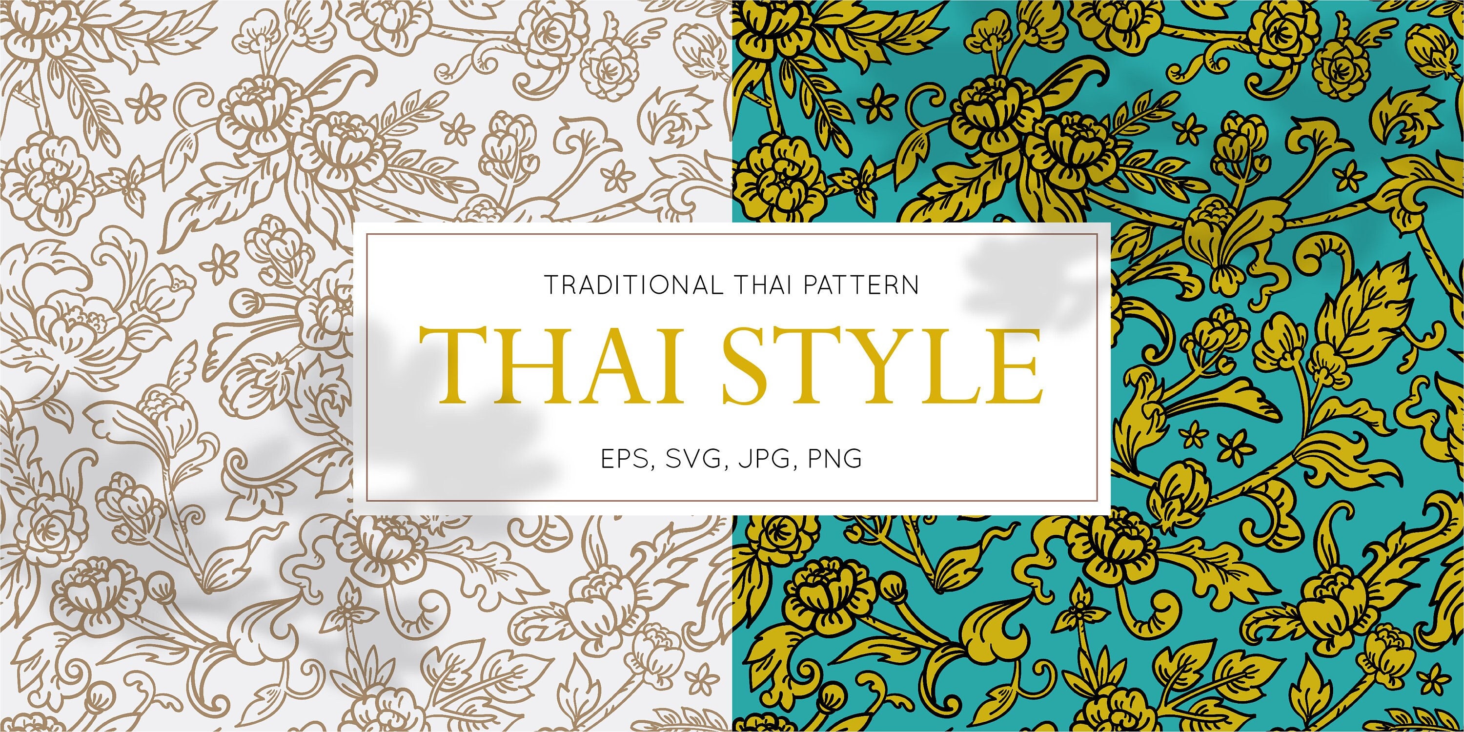 Thai Pattern - Svg, Eps, Jpg, Png - Etsy